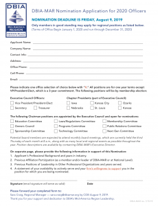 Officer Nomination Information | DBIA-MAR