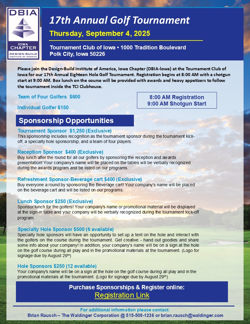 Iowa | 17th Annual Golf Tournament – DBIA-MAR